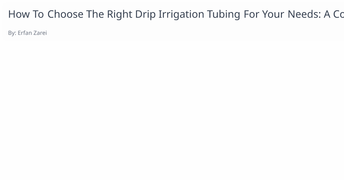 Drip Irrigation Tubing: Your Ultimate Buying Guide | Waterlyst