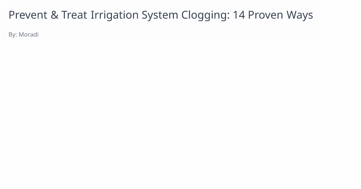 Prevent & Treat Irrigation System Clogging: 14 Proven Ways | Waterlyst