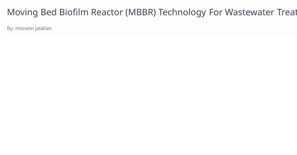 Moving Bed Biofilm Reactor (MBBR) Technology For Wastewater Treatment ...