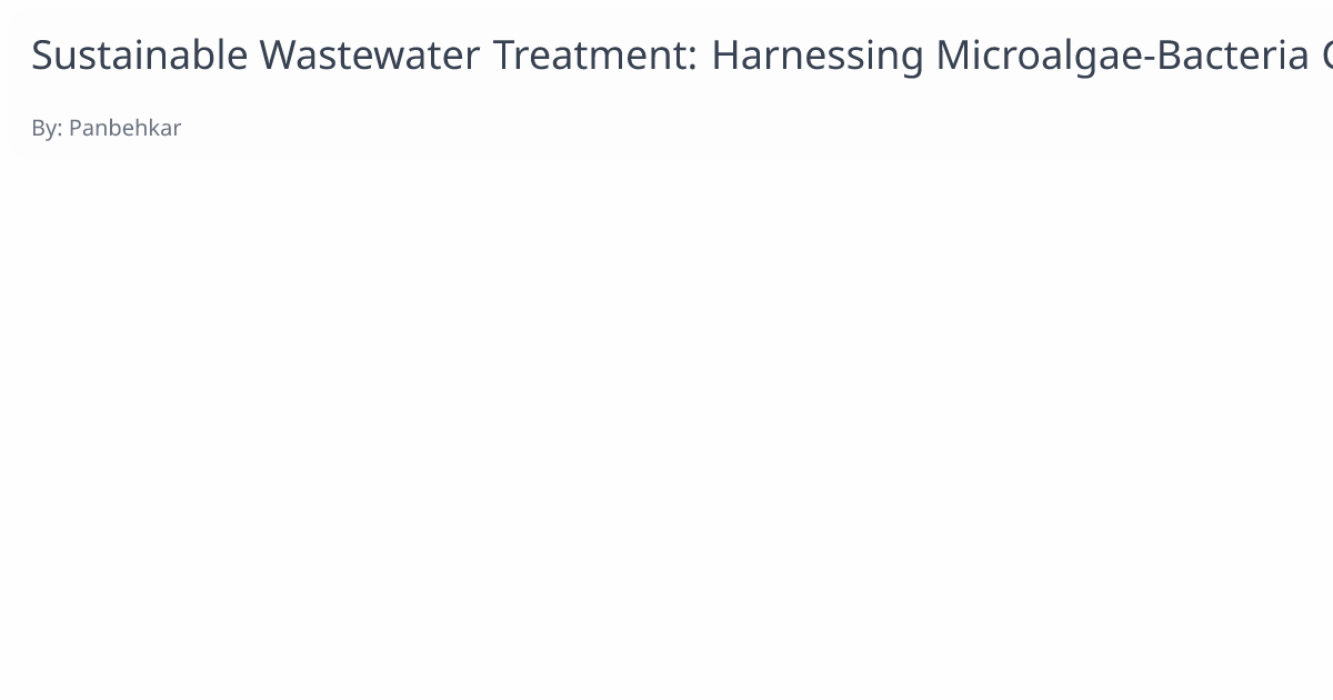 Microalgae-Bacteria for Wastewater ECs Removal | Waterlyst | Waterlyst