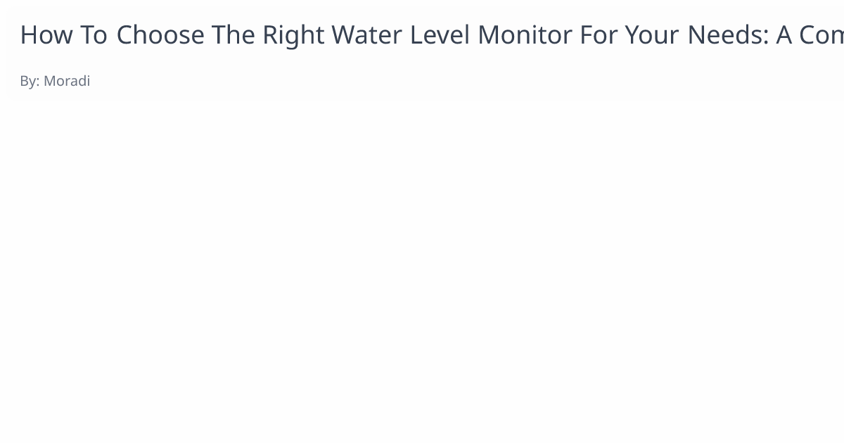 How to Choose Water Level Monitor Guide for Homeowners | Waterlyst